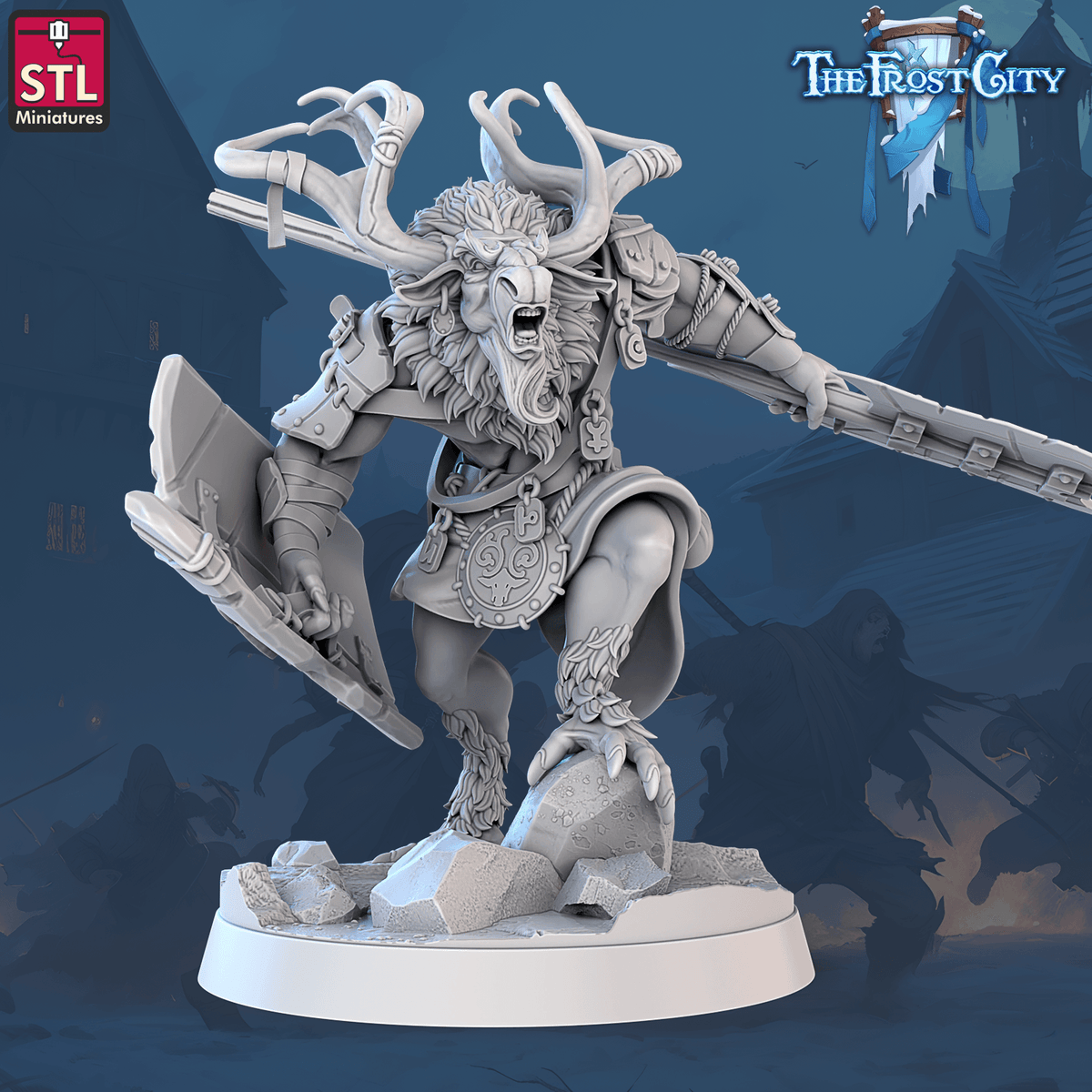 3D Printed STL Miniatures The Frost City Rangifers Set 28 - 32mm War Gaming D&D – 3D Printing Boss