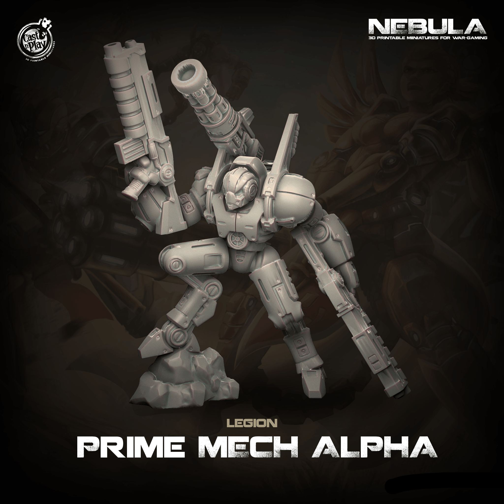 3D Printed Cast n Play Prime Mech Alpha Nebula Origins 28mm 32mm D&D ...