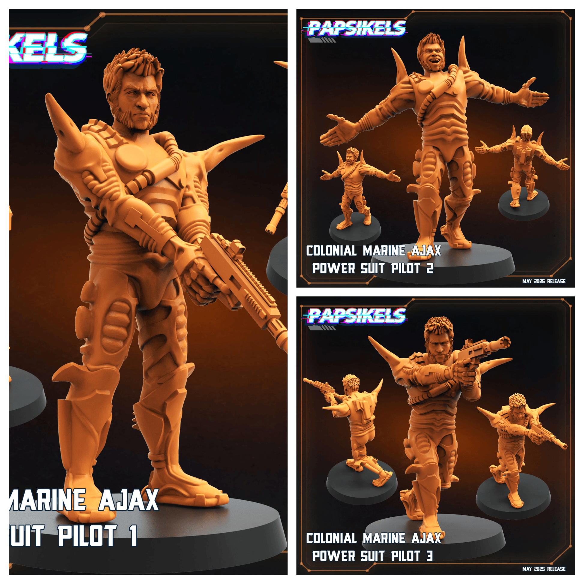 3D Printed Papsikels Colonial Marine Ajax Power Suit Pilot Set May 2025 ...