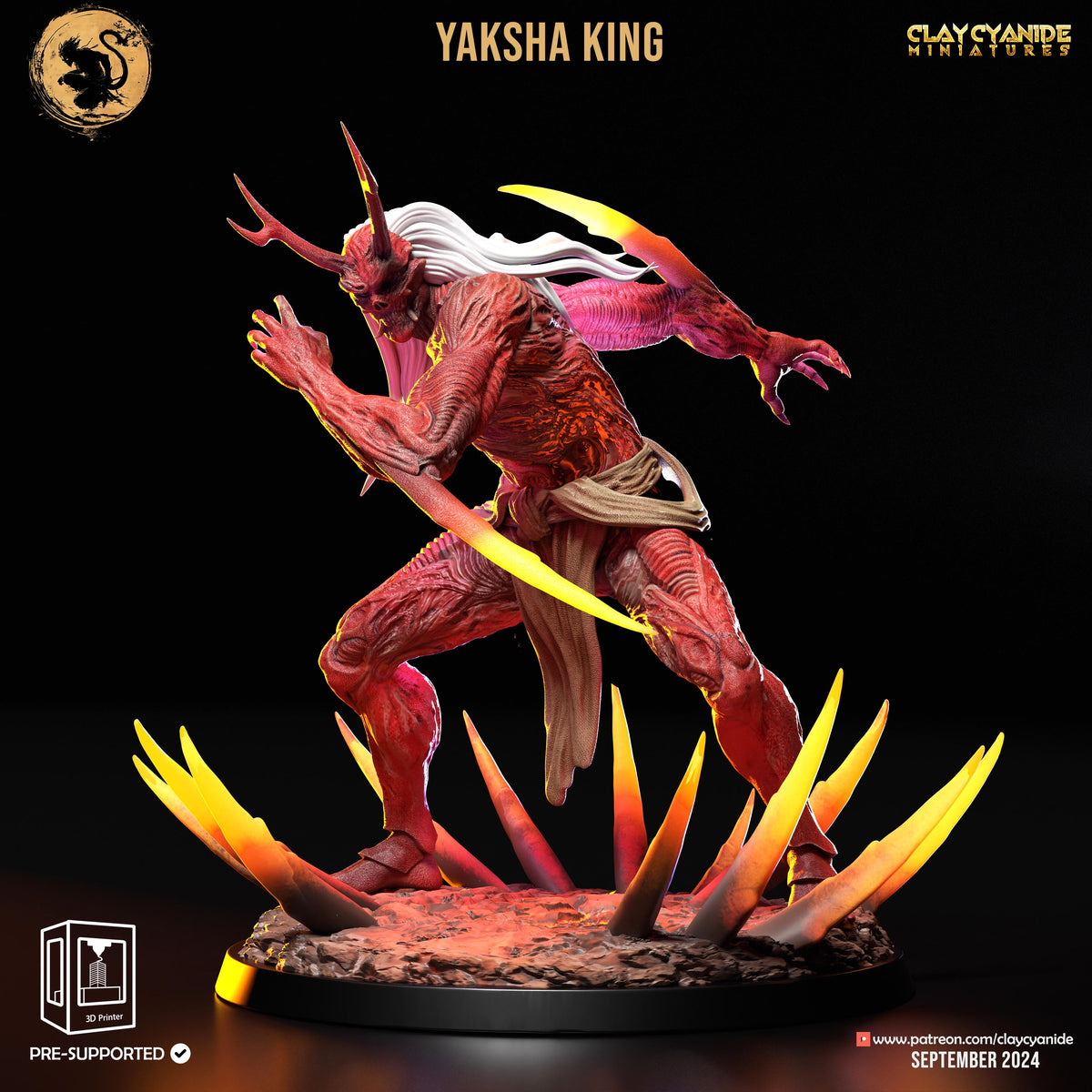 3D Printed Clay Cyanide Yaksha King Black Myth - Wukong Set 28 32 mm D ...