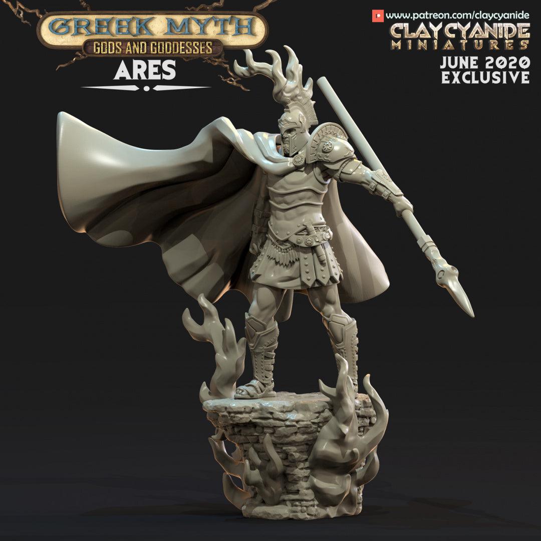 3D Printed Clay Cyanide Ares Greek Myth Gods and Goddesses Ragnarok D&D ...