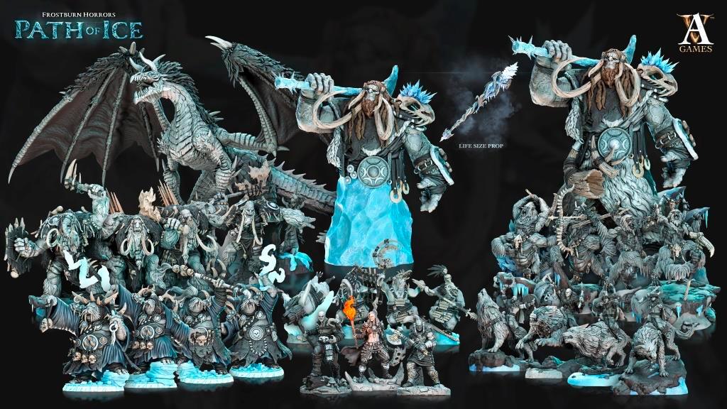 3D Printed Archvillain Games Valkoinen Blizzard Dragon Frostburn ...