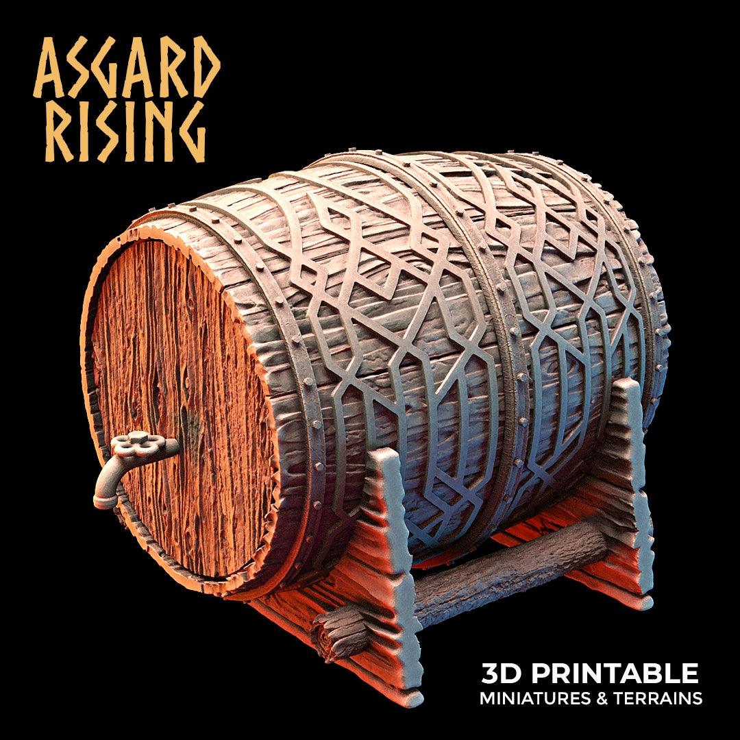3D Printed Asgard Rising Dwarf Barrels Distillery and Brewery 28mm ...