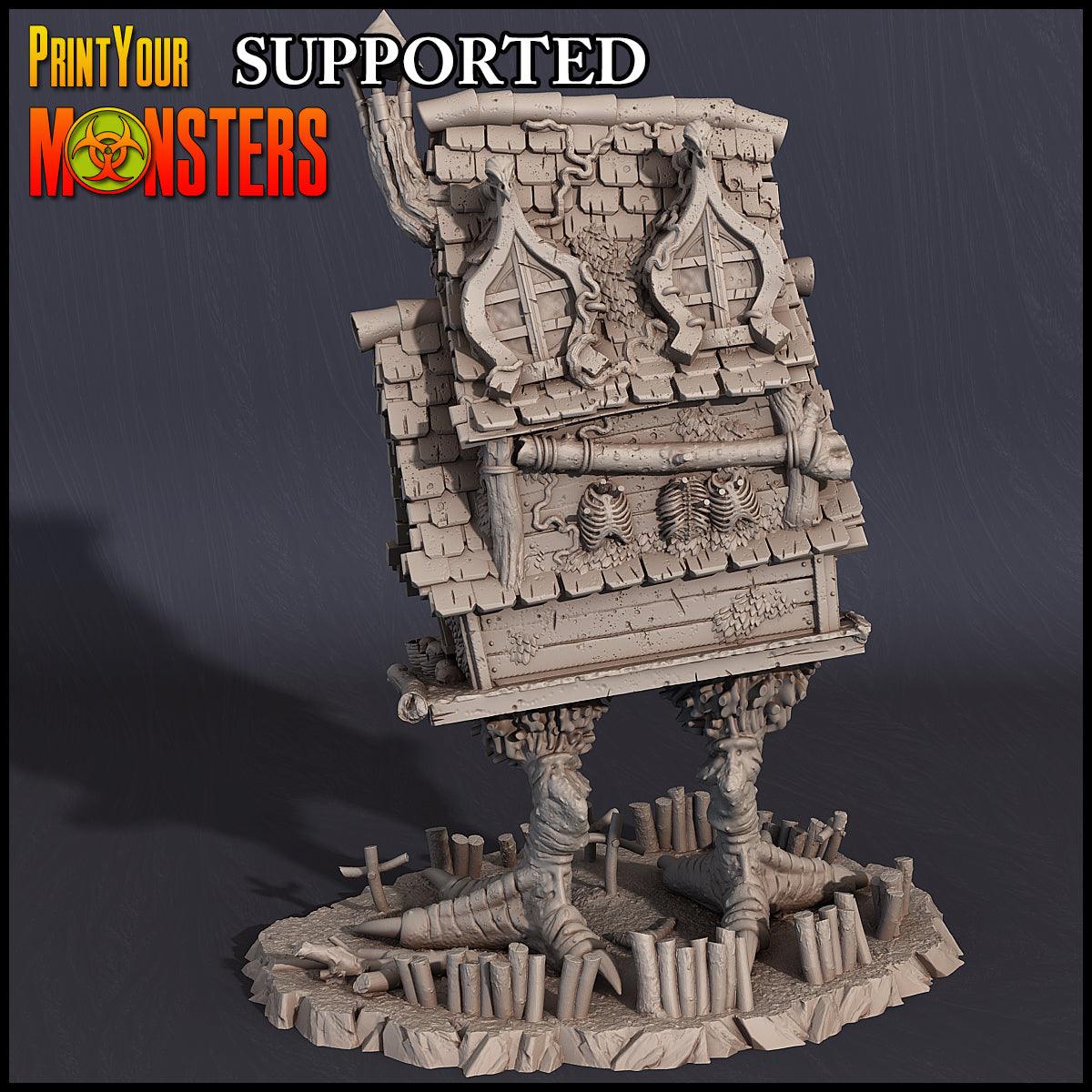 3D Printed Print Your Monsters Baba Yaga Hut Witches Pack 28mm - 32mm D ...