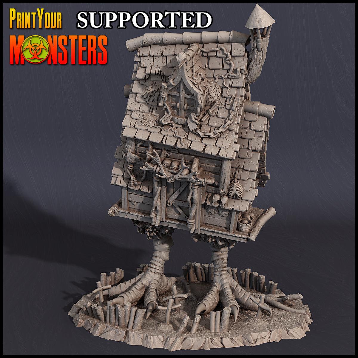 3D Printed Print Your Monsters Baba Yaga Hut Witches Pack 28mm - 32mm D ...