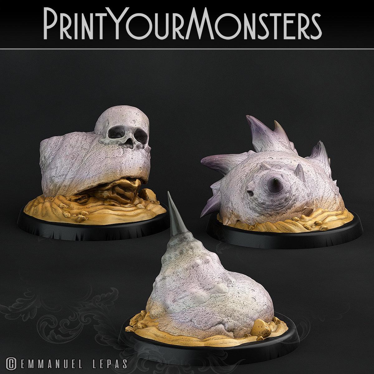 3D Printed Print Your Monsters Snails Lurkers of the Deep 28mm - 32mm D ...